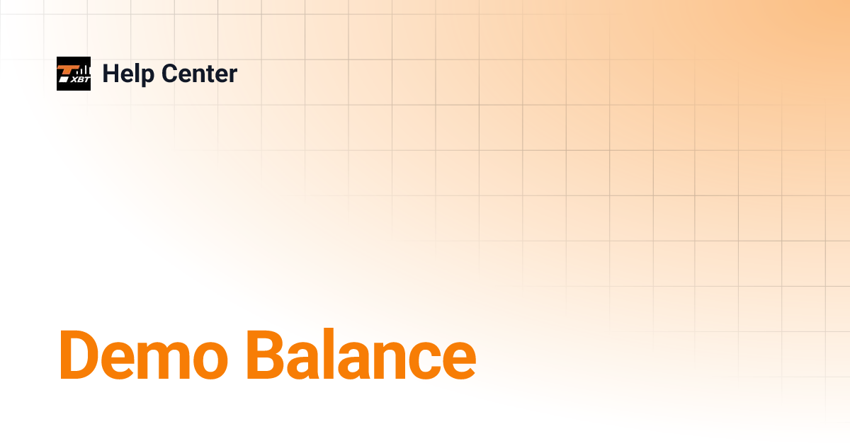 Demo Balance | Help Center